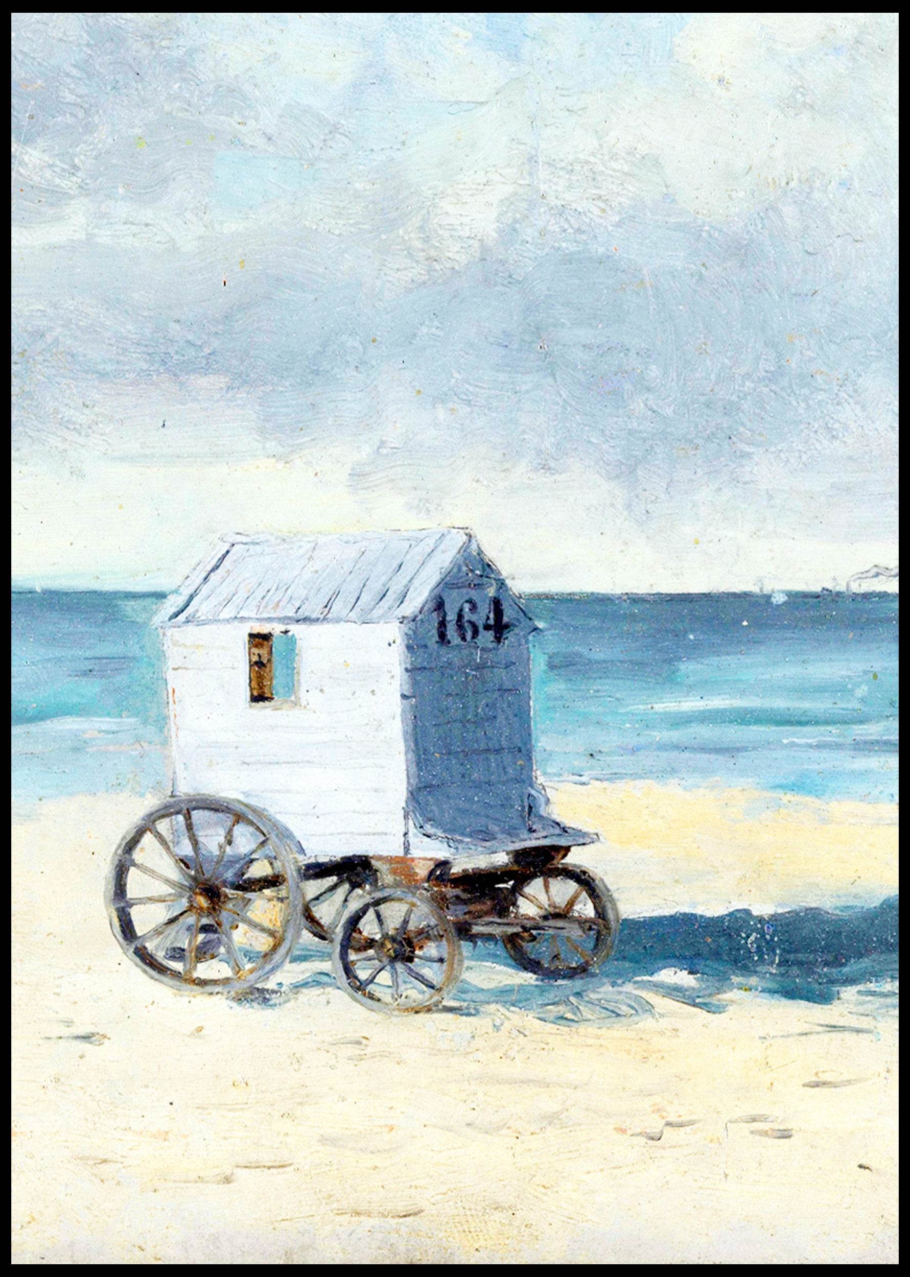 Bathing Hut on the Beach – James Ensor Art Print | Coastal Landscape P ...