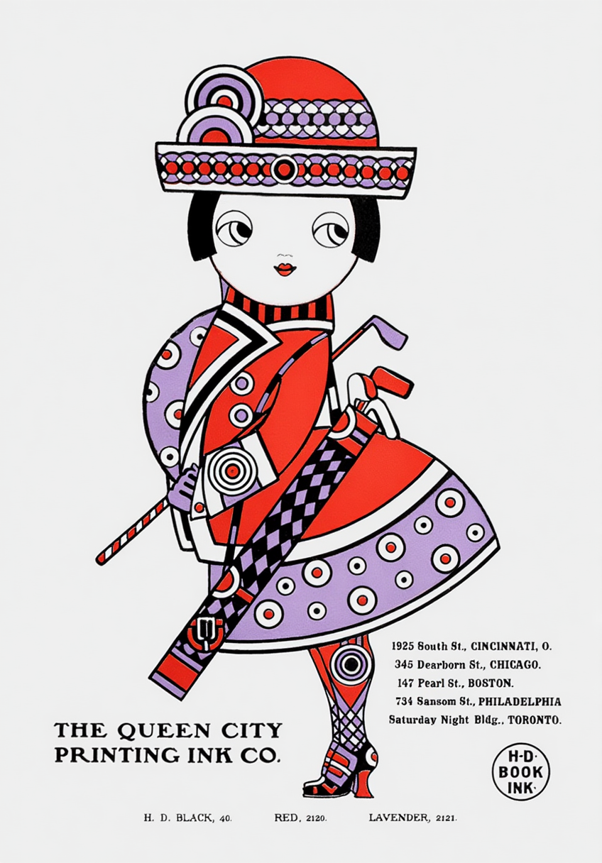Queen City Ink Poster – Vintage Art Print – Hakyarts