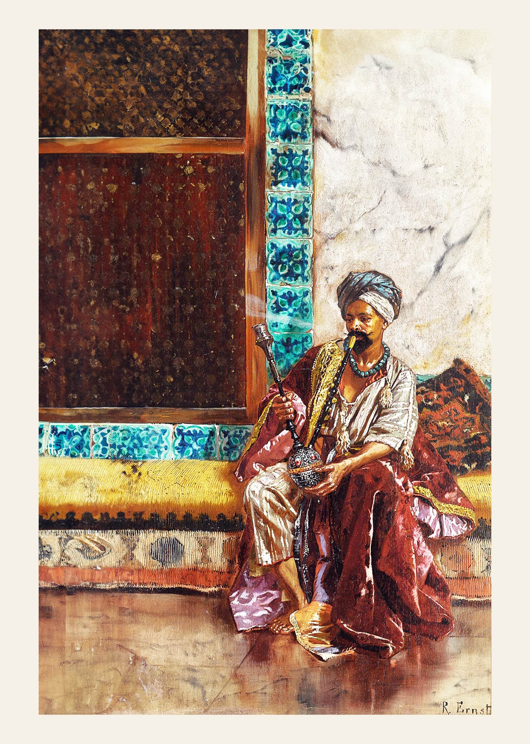 The Nargilah Smoker by Rudolf Ernst – Hakyarts