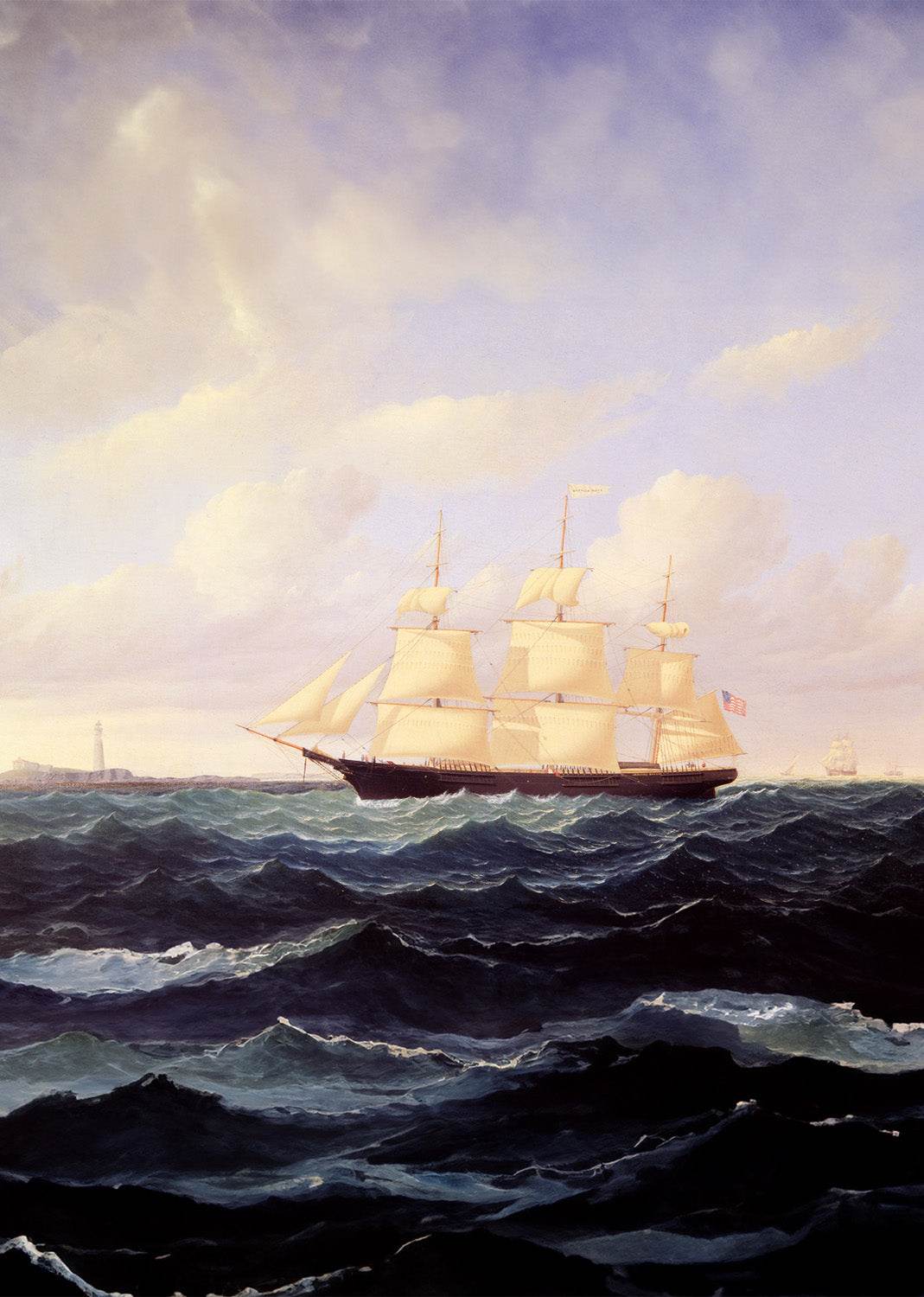Dashing Wave‘ clipper ship off Boston Light by William Bradford – Hakyarts