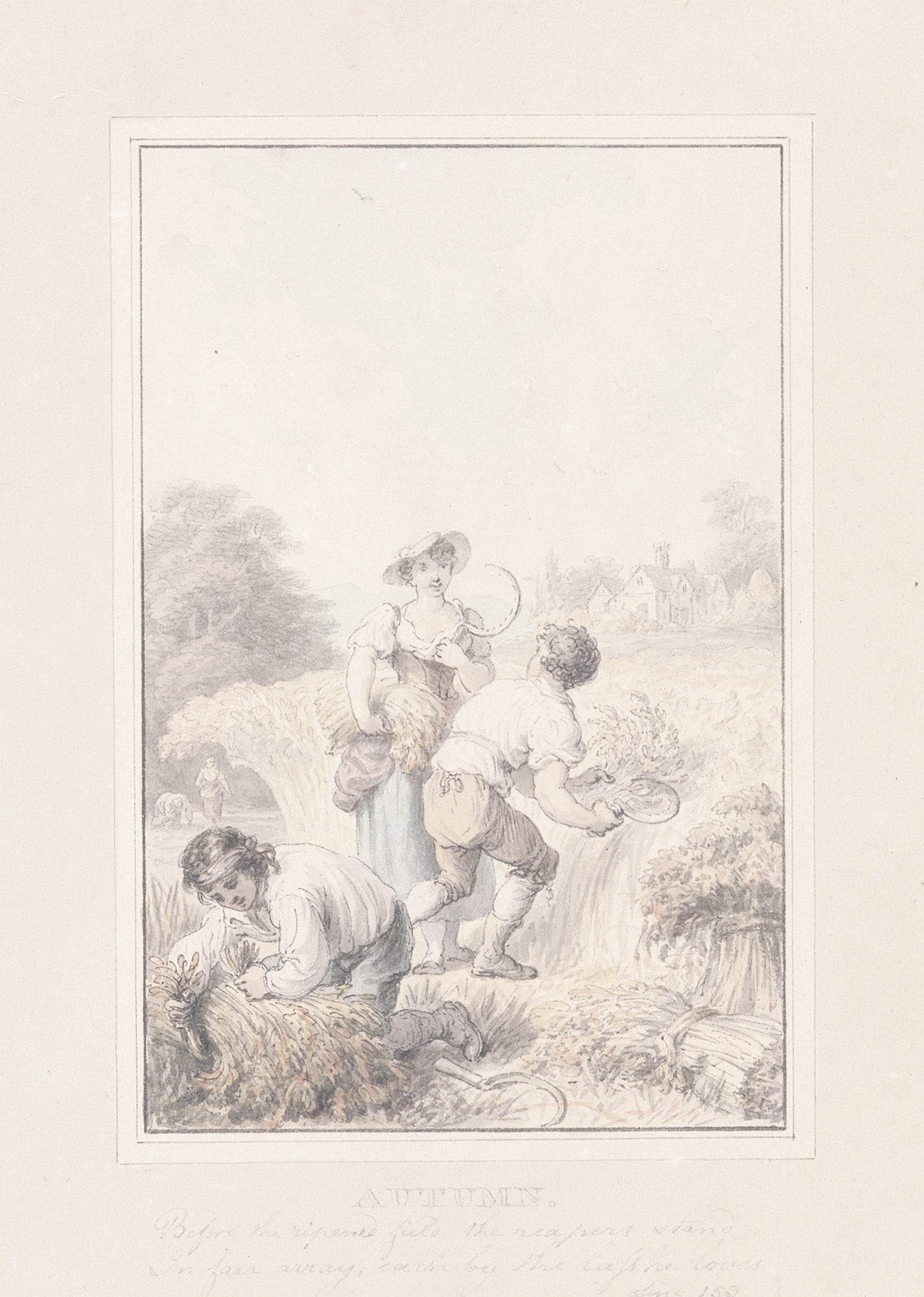 Autumn by Richard Corbould – Classical Vintage Seasonal Art Print ...