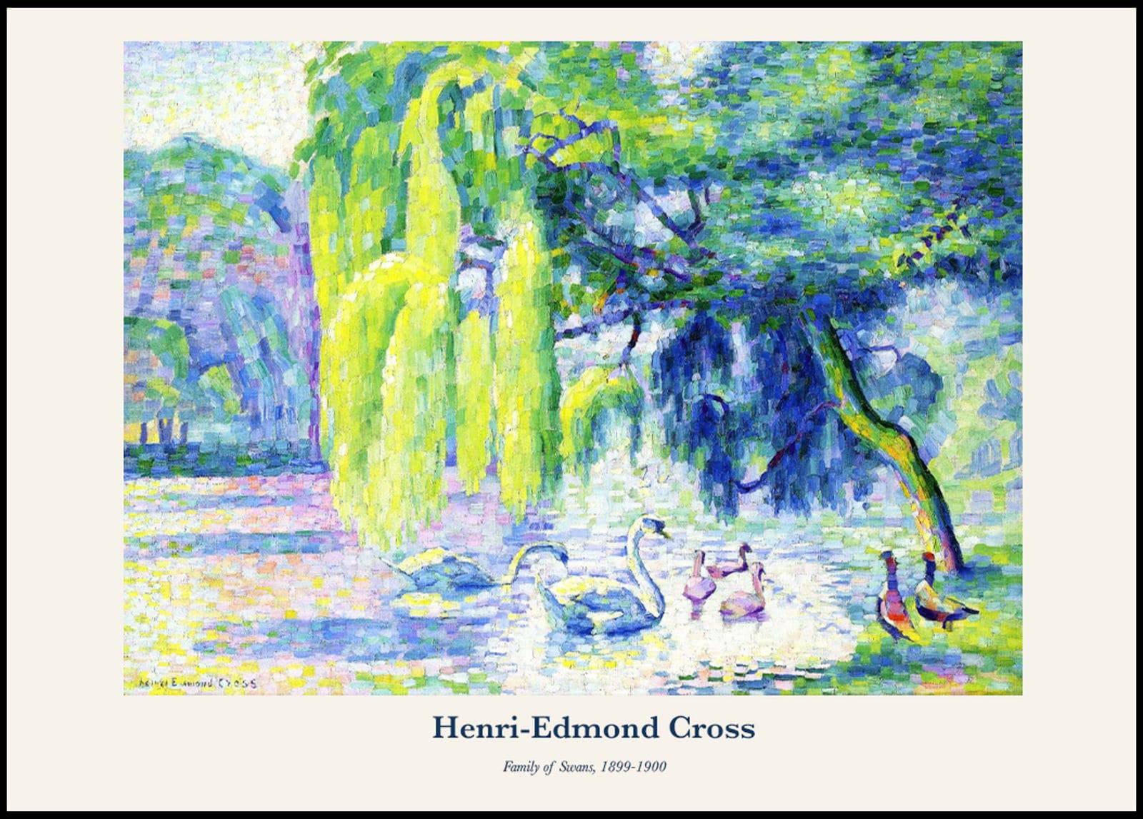 Henri-Edmond Cross - Family of Swans Poster – Hakyarts