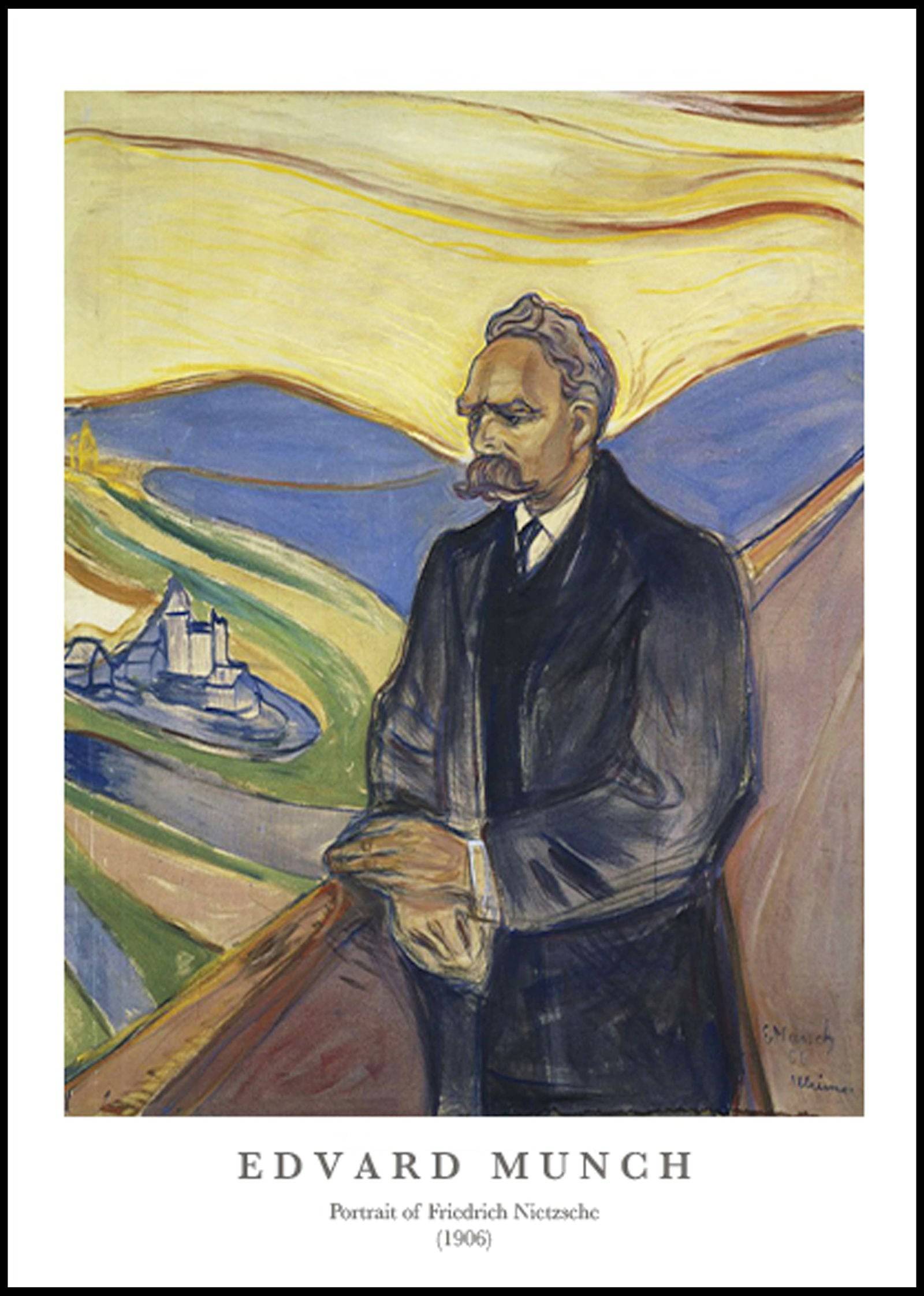 Edvard Munch - Portrait of Friederich Nietszche Poster – Hakyarts