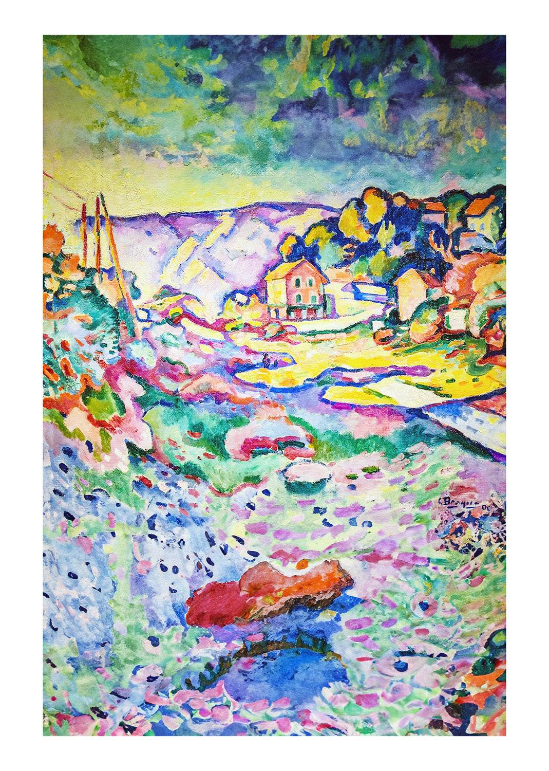 L'Estraque – Georges Braque (1906) | Early Cubist Landscape Art Print ...