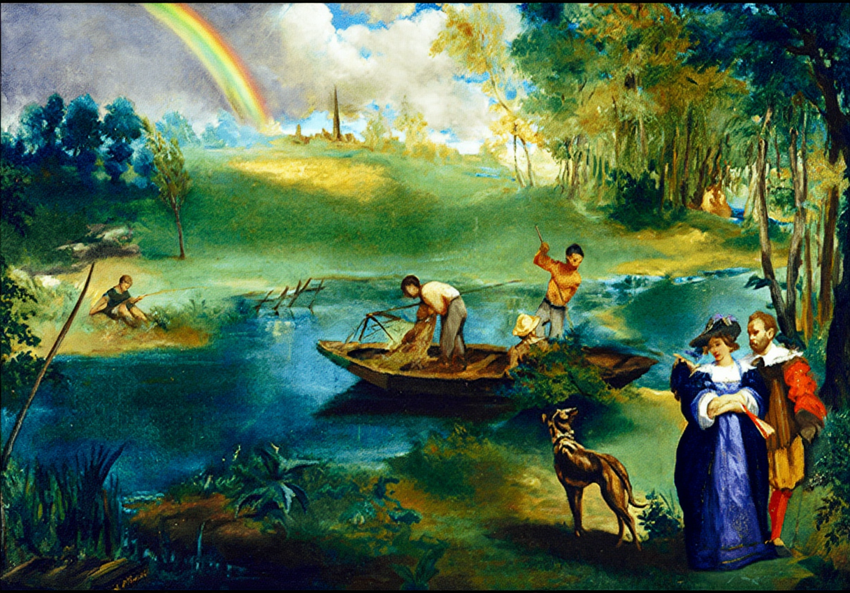 Fishing – Édouard Manet Poster | Impressionist & Leisure Scene Art Pri ...