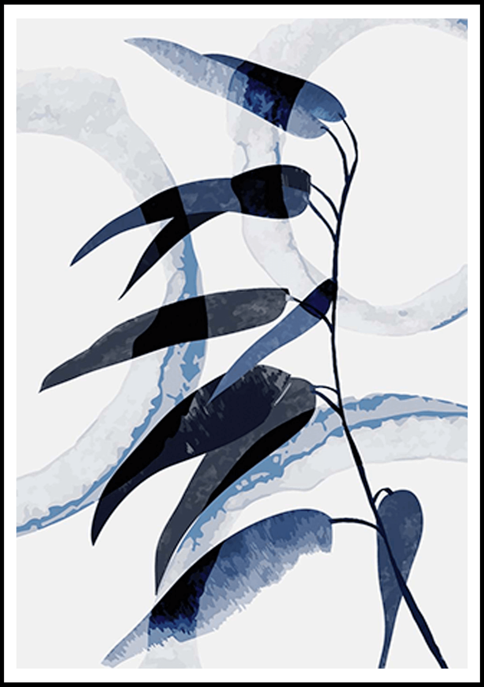 Abstract Floral Shapes No 3 Poster – Hakyarts