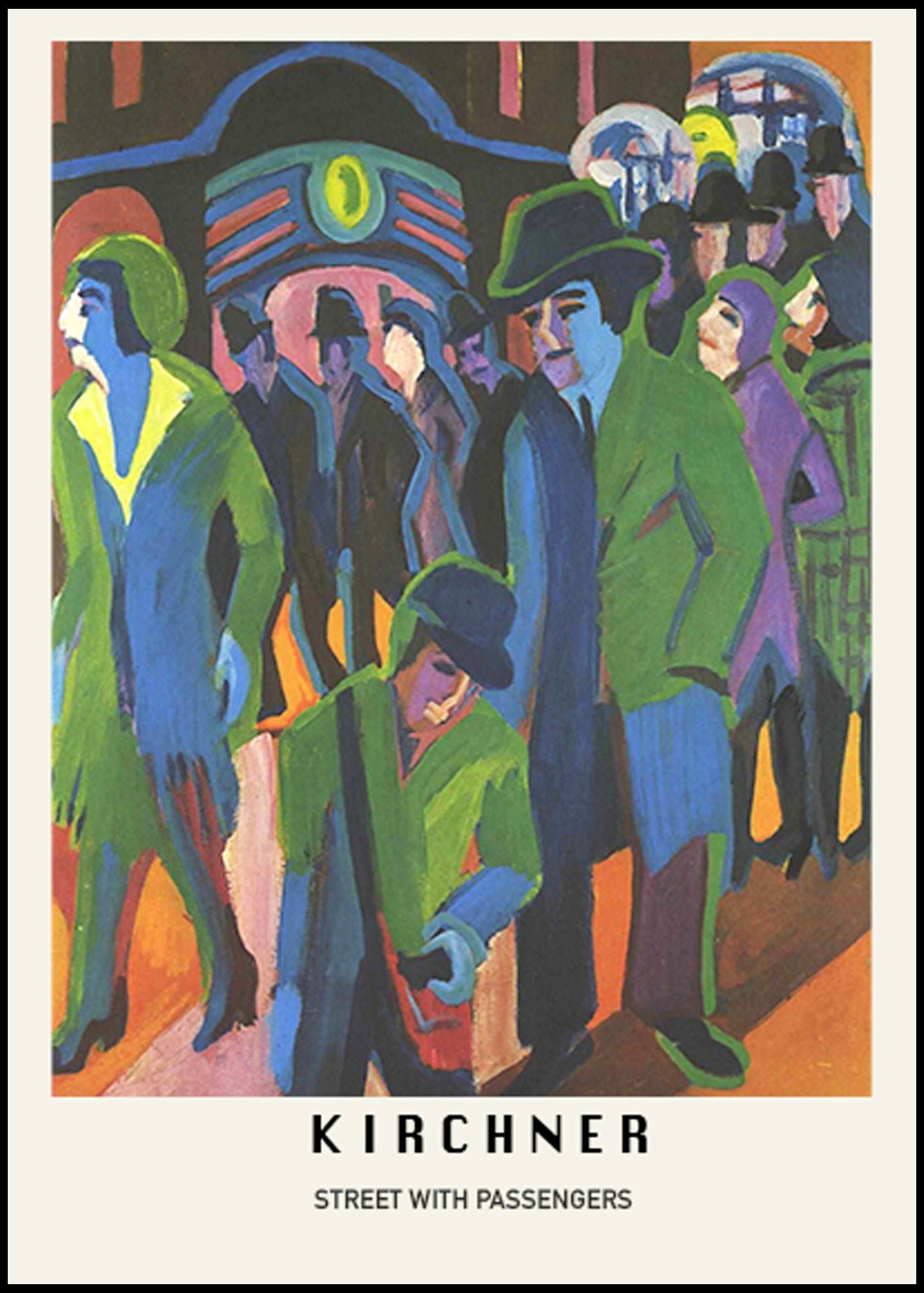 Ernst Ludwig Kirchner - Street with Passengers Poster – Hakyarts