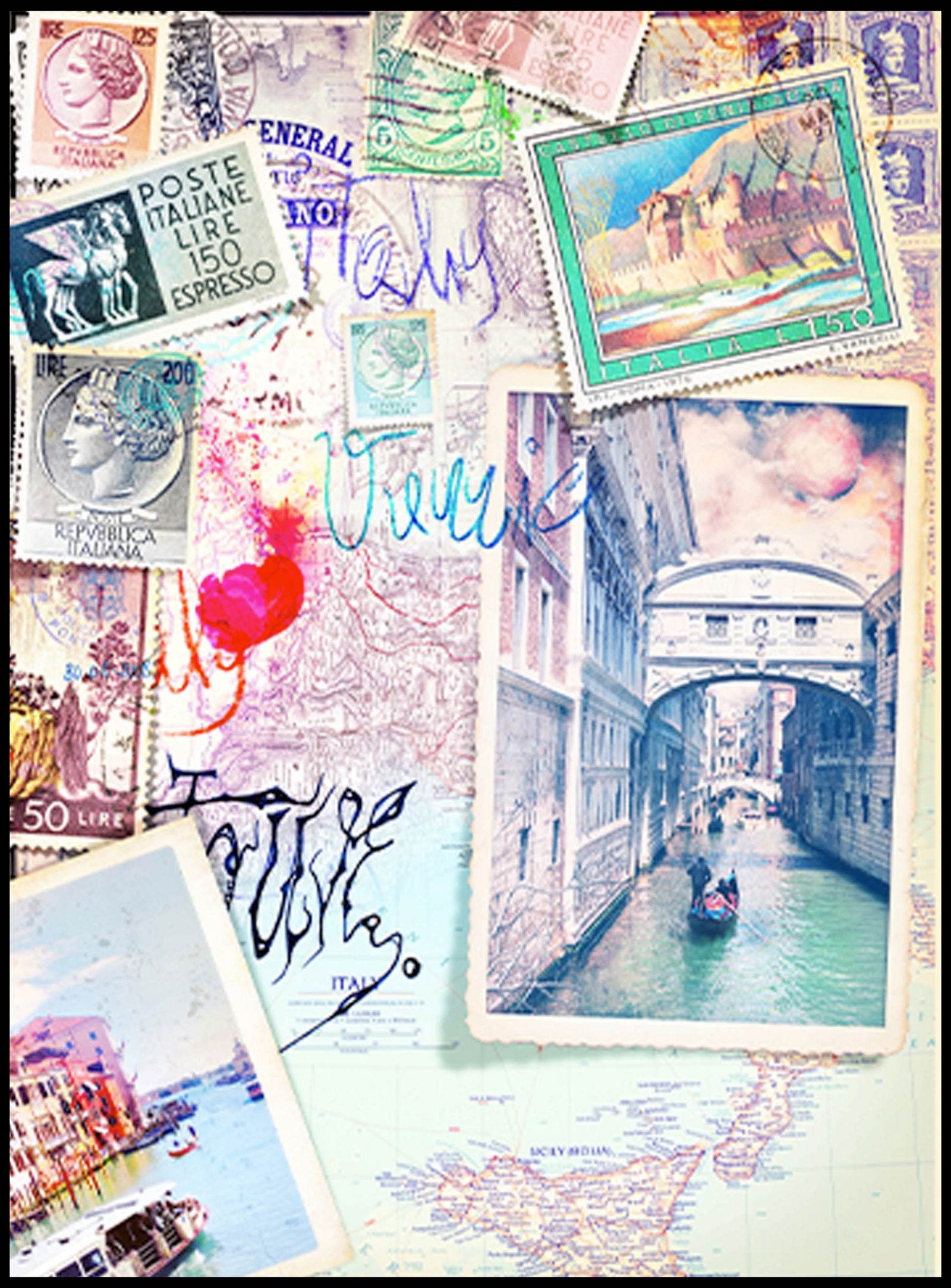 Italy Postcards – Vintage Travel Poster – Hakyarts
